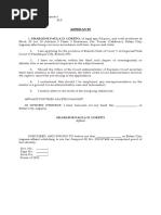 Affidavit of No Relationship Sample | PDF | Politics | Social Science