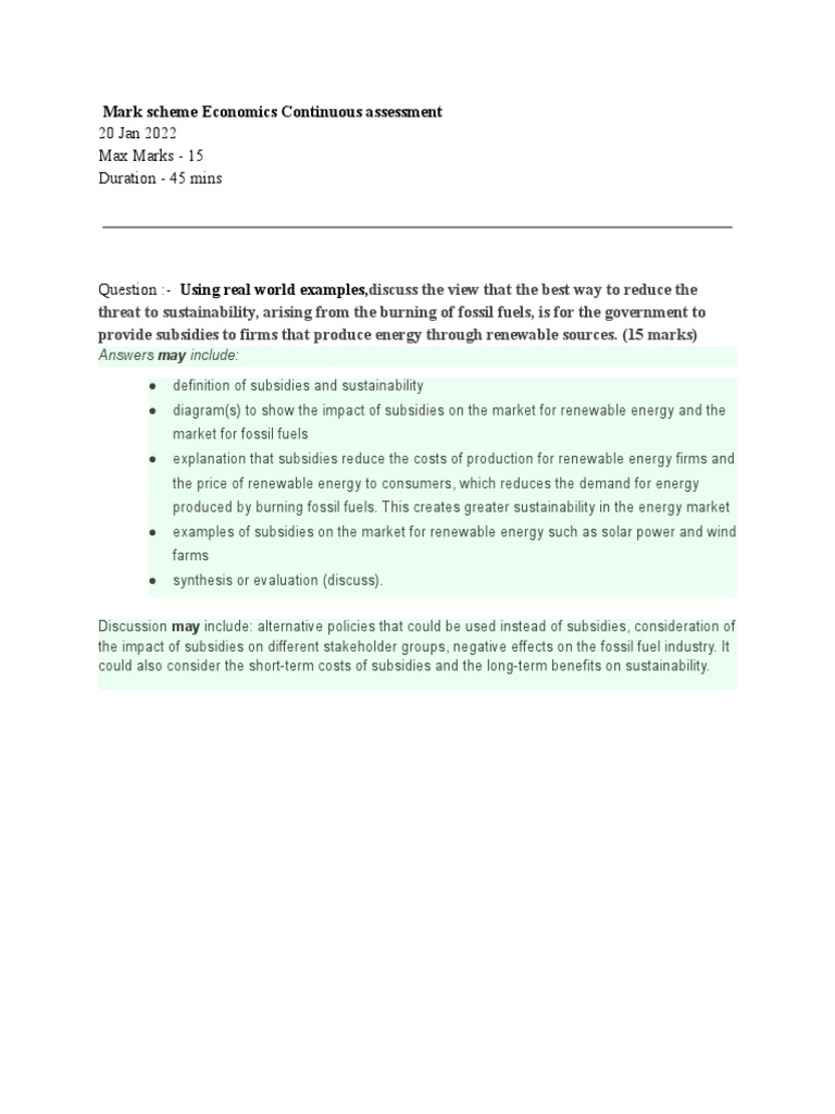 Mark Scheme GR 11 CA 1 - Jan | PDF | Business | Finance & Money Management