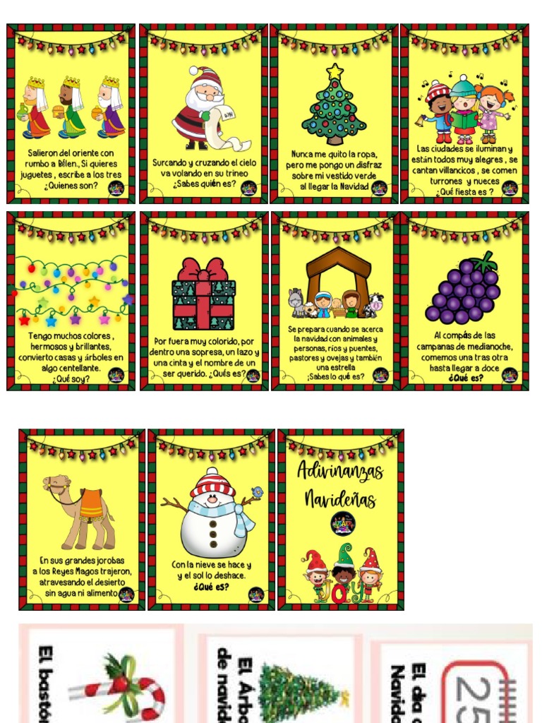 Adivinanzas y Baraja Navideña | PDF