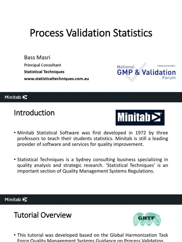 Process Validation Statistics Pdf Statistics Sampling Statistics