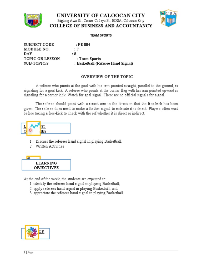 Basketball Referee Hand Signals Guide | PDF | Hand | Referee