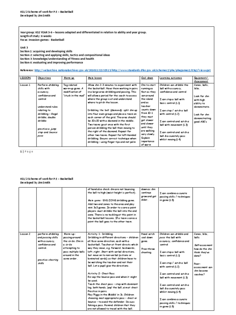 BASKETBALL 8 Week Plan | PDF | Games Of Physical Skill | Athletic Sports