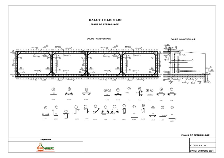 Plans de ferraillage d'un dalot | PDF