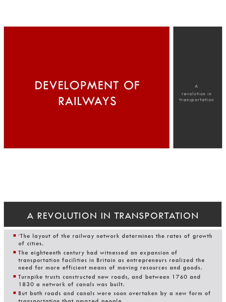 6 Development of Railways | PDF | Rail Transport | Industrial Revolution