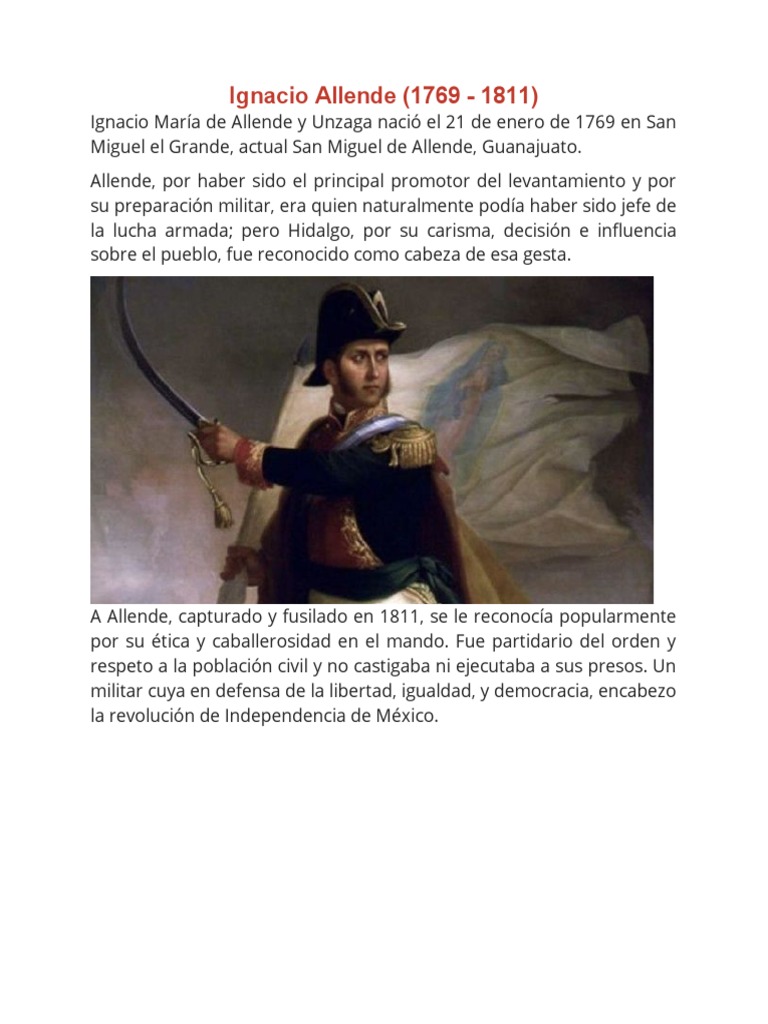 Biografía breve de Ignacio Allende | PDF | Historia