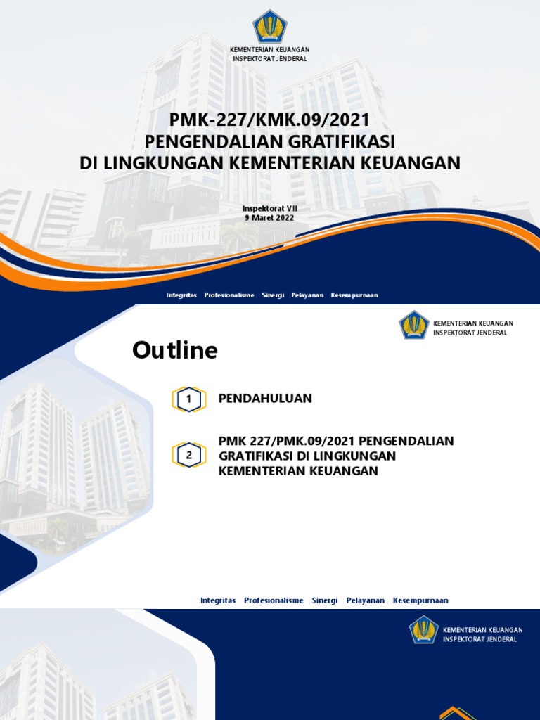 Pedoman Pengendalian Gratifikasi - PMK-227-2021 | PDF