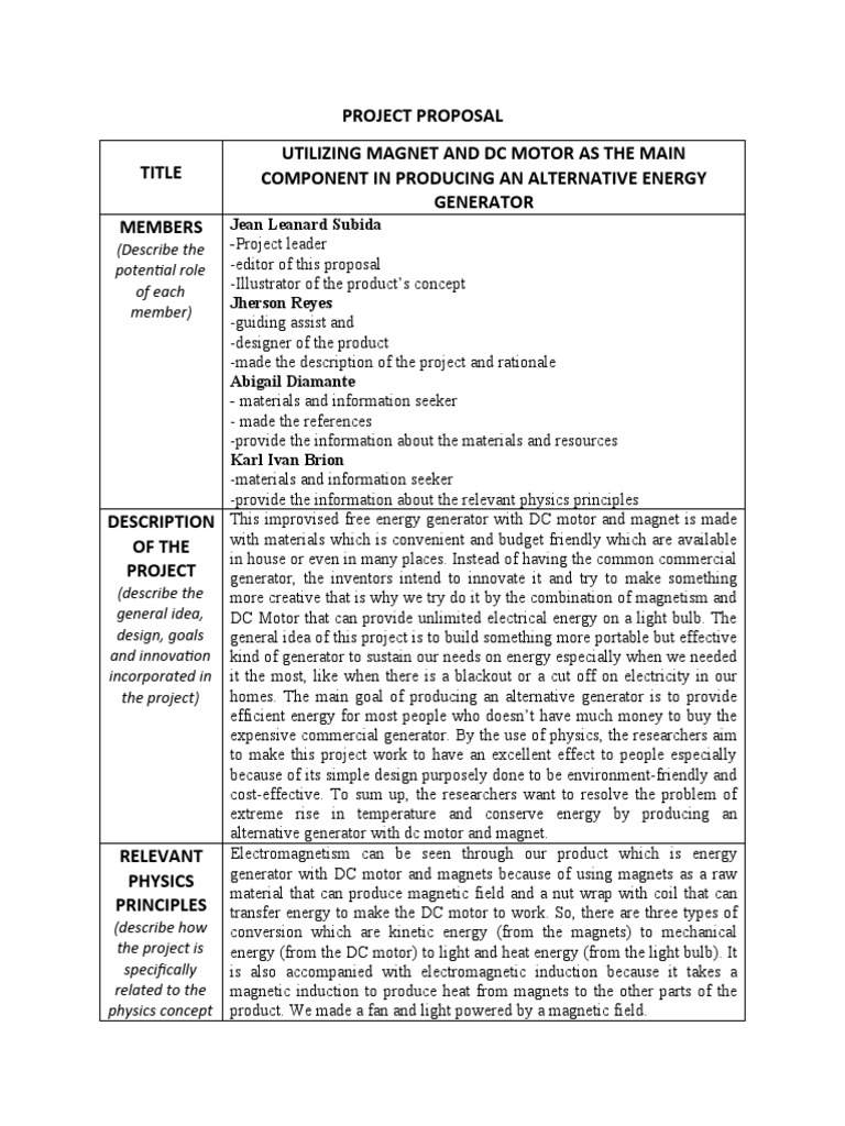 Project Proposal | PDF