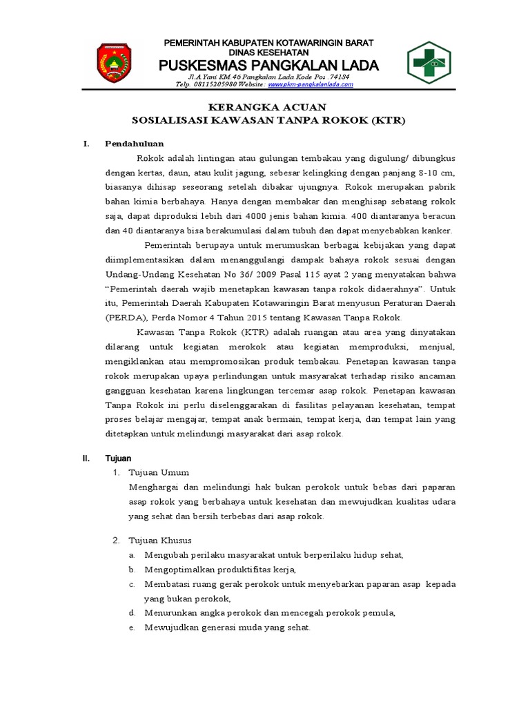 Kerangka Acuan KTR | PDF