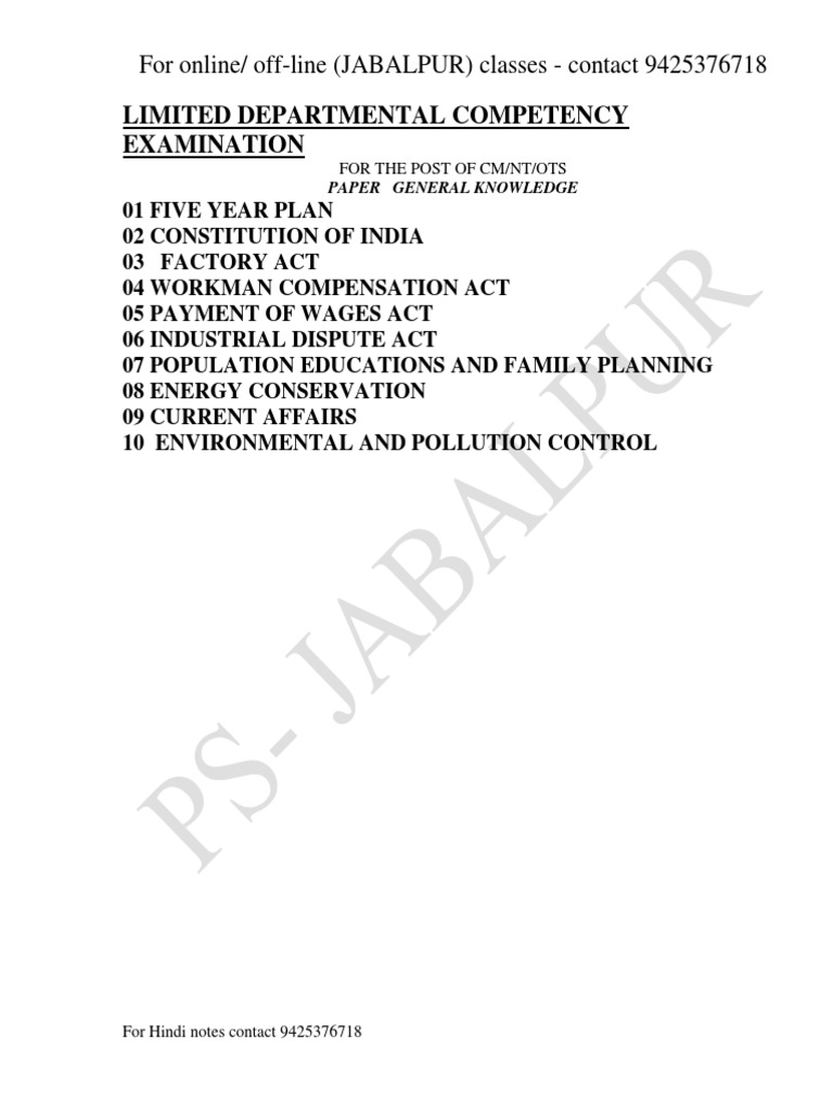 LDCE Syllabus for Chargeman Gr.II | PDF | Force | Concrete