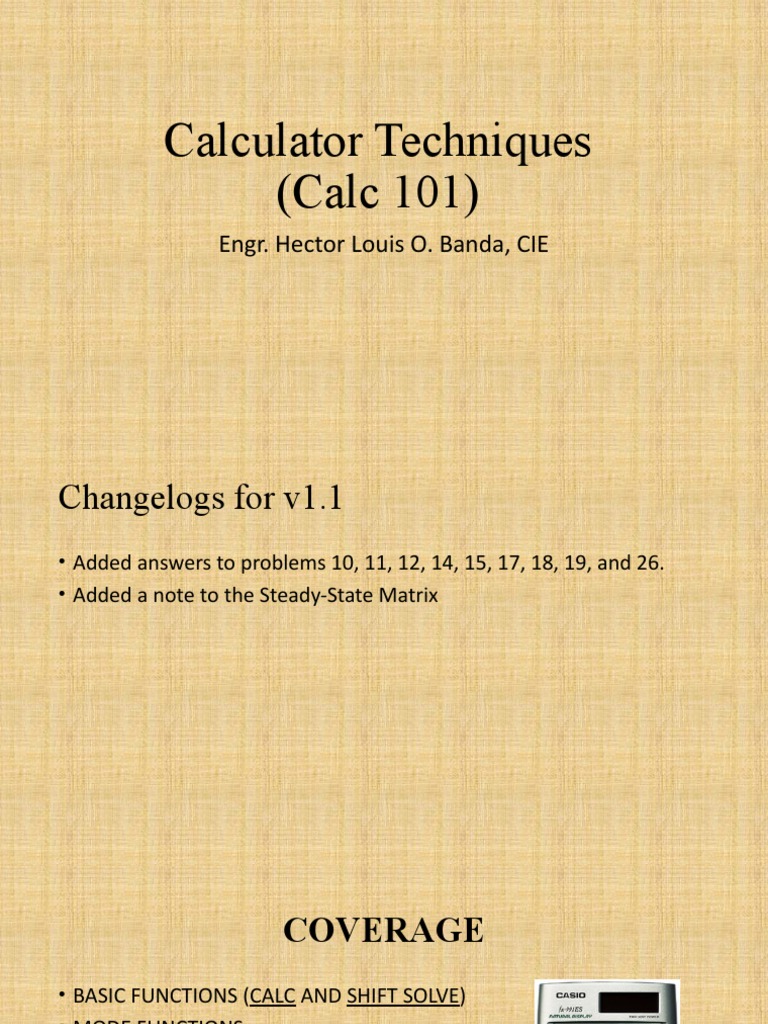Calculator Techniques v1.1 - 092015 | Download Free PDF | Depreciation ...