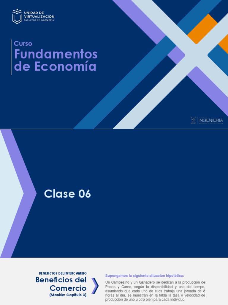 Clase 06 - FUNDAMENTOS DE ECONOMIA 1-2021 | PDF | Ventaja comparativa | Costo de oportunidad