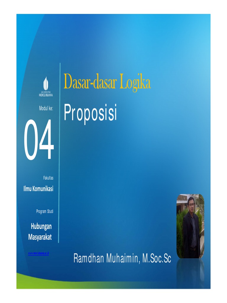 Adoc - Pub Dasar Dasar Logika Proposisi Ramdhan Muhaimin Msoc | PDF ...