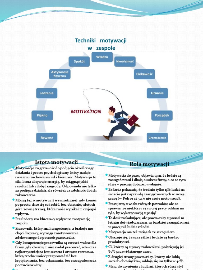 Techniki motywacji | PDF