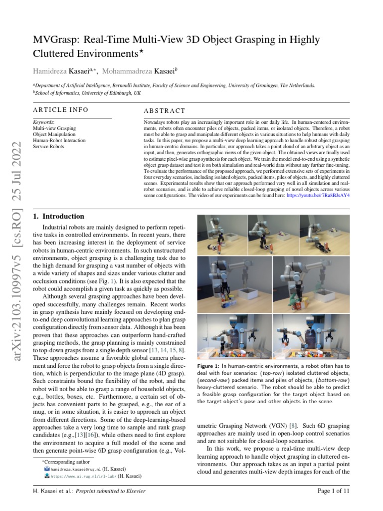 Mvgrasp: Real-Time Multi-View 3D Object Grasping in Highly Cluttered ...