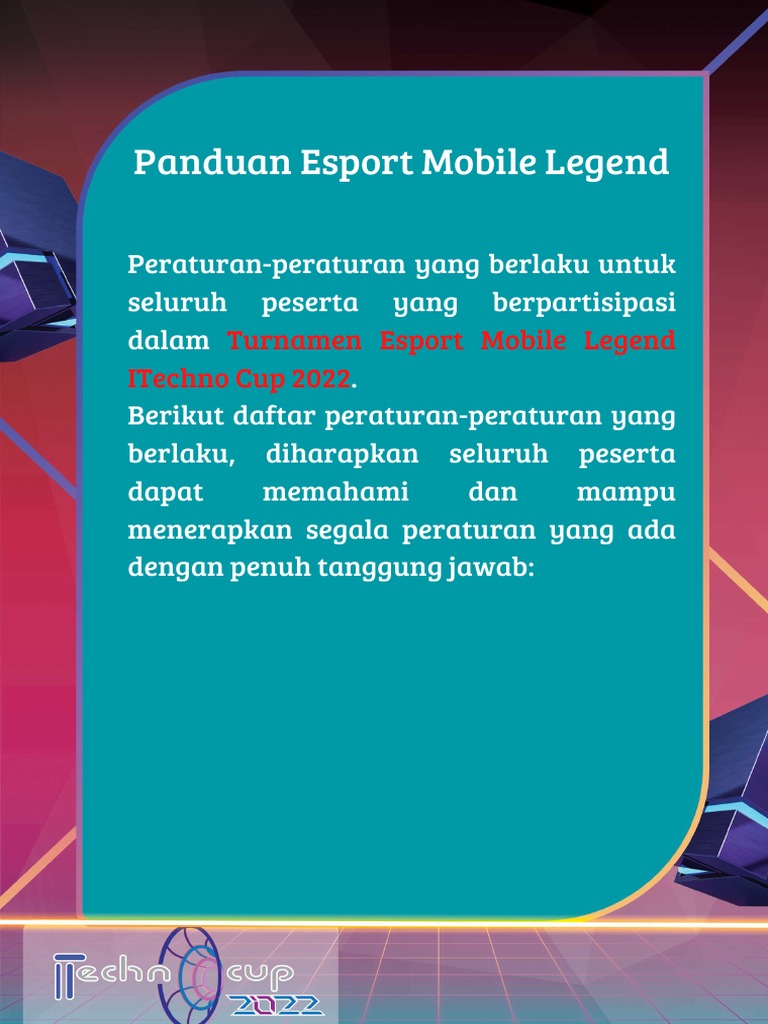 Peraturan Turnamen Esport Mobile Legend | PDF