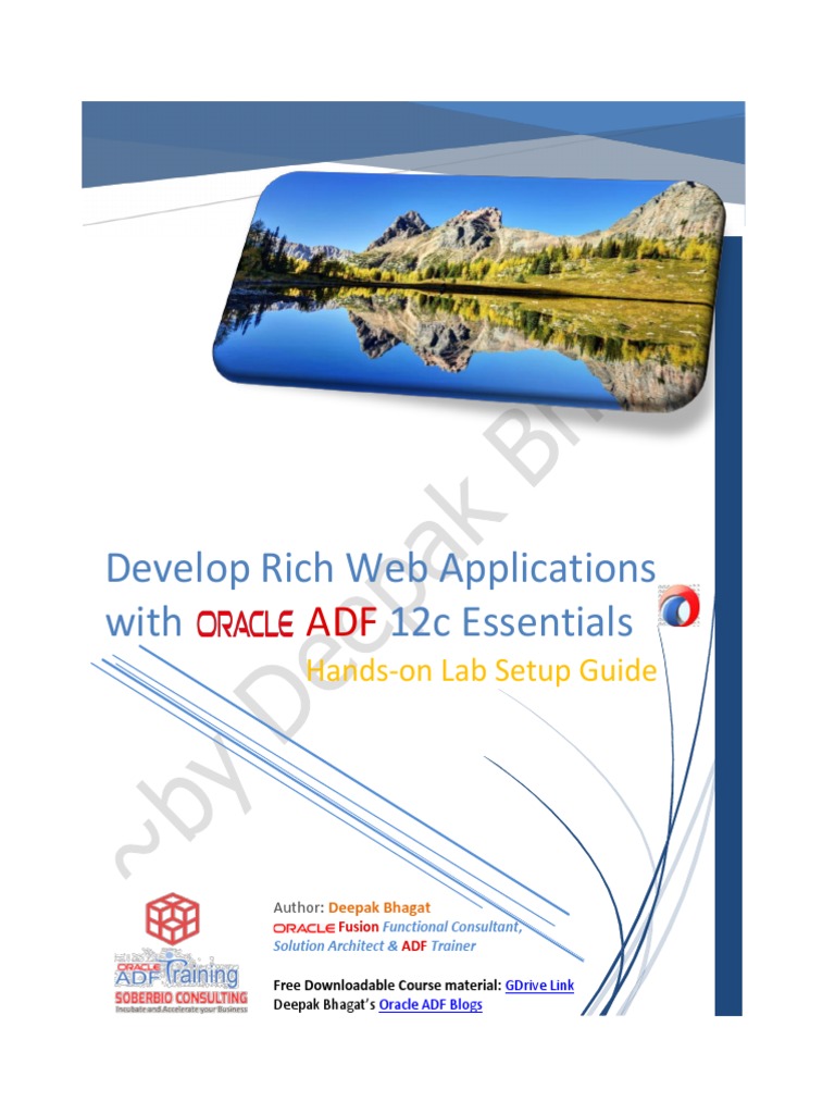 Oracle Adf Training Hands On Lab Setup Guide Pdf Java Programming 7974