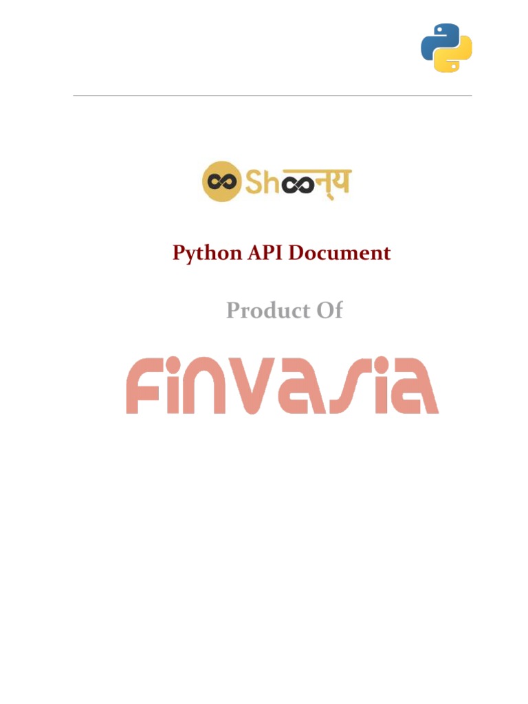 Shoonya Python API | PDF