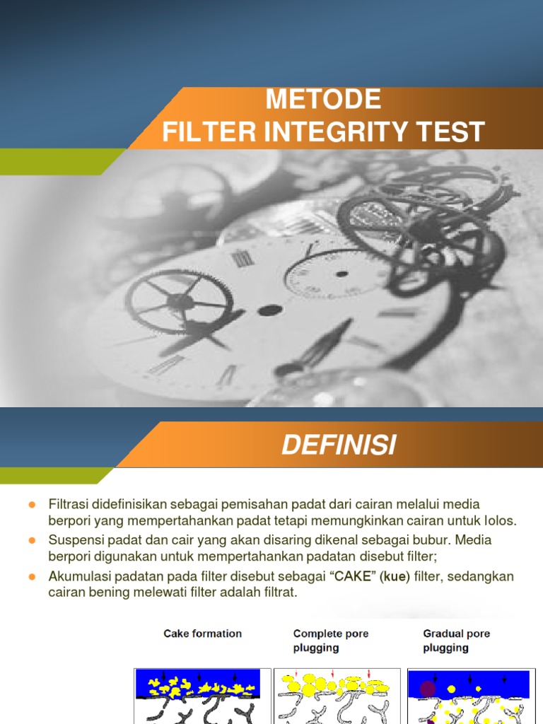 Metode Uji Integritas Filter | PDF | Teknologi & Rekayasa