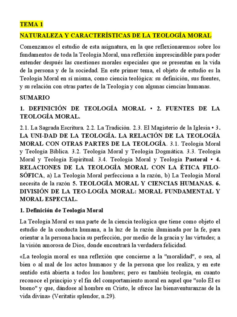 Tomas Trigo Doc Final | PDF | Teología | Moralidad
