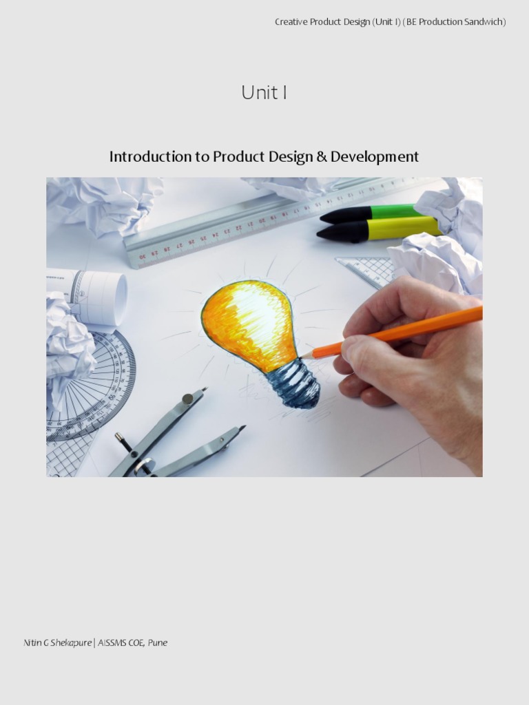 CPD Unit I Notes Introduction To Product Design & Development 2022 ...