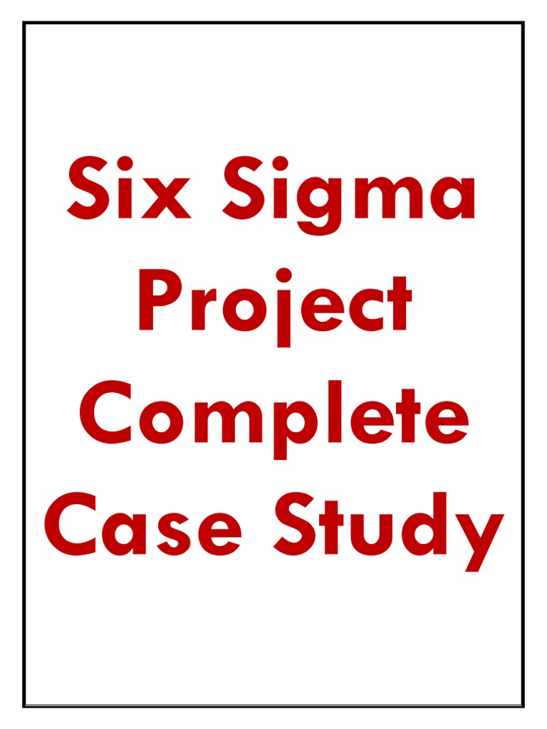 Six Sigma Case Study: Elin Appliances | PDF | Six Sigma | Production ...
