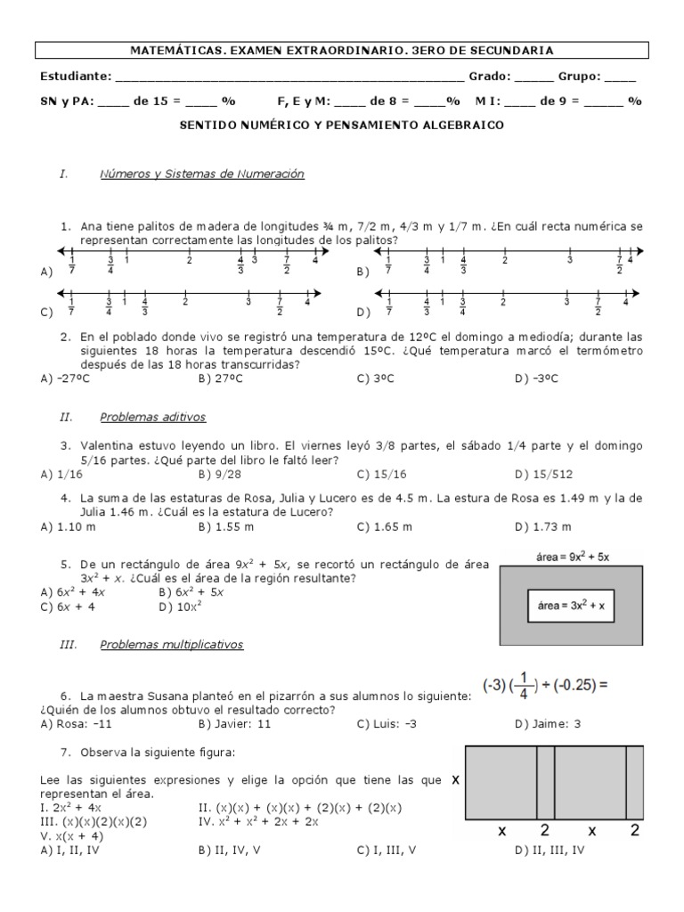 Mate 03 Examen Extraordinario Tercero | PDF | Triángulo | Kilogramo