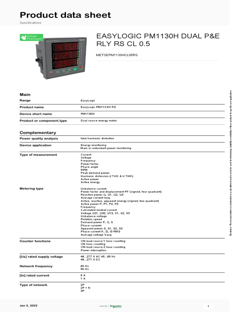 PM1130H Dual Source Meter | PDF | Ac Power | Alternating Current