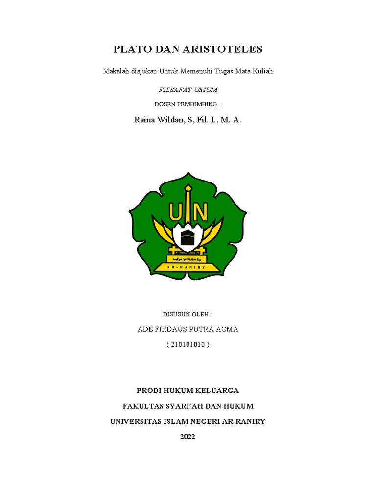 Plato Dan Aristoteles | PDF