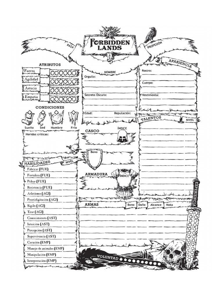 Forbidden Lands - Hoja de Datos | PDF