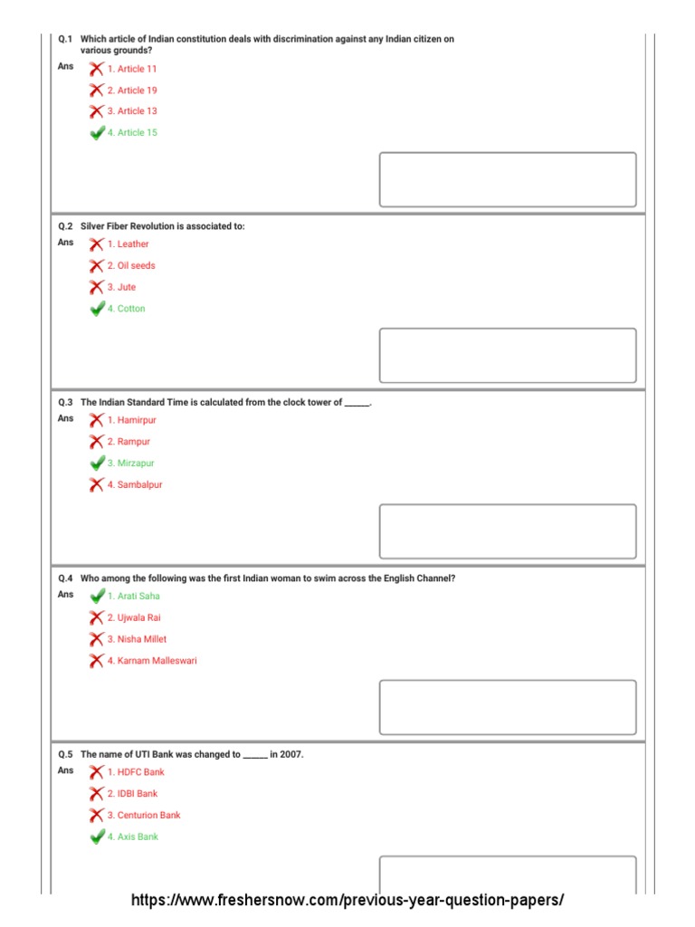 DRDO CEPTAM 10 General Awareness Paper I Old Papers | PDF