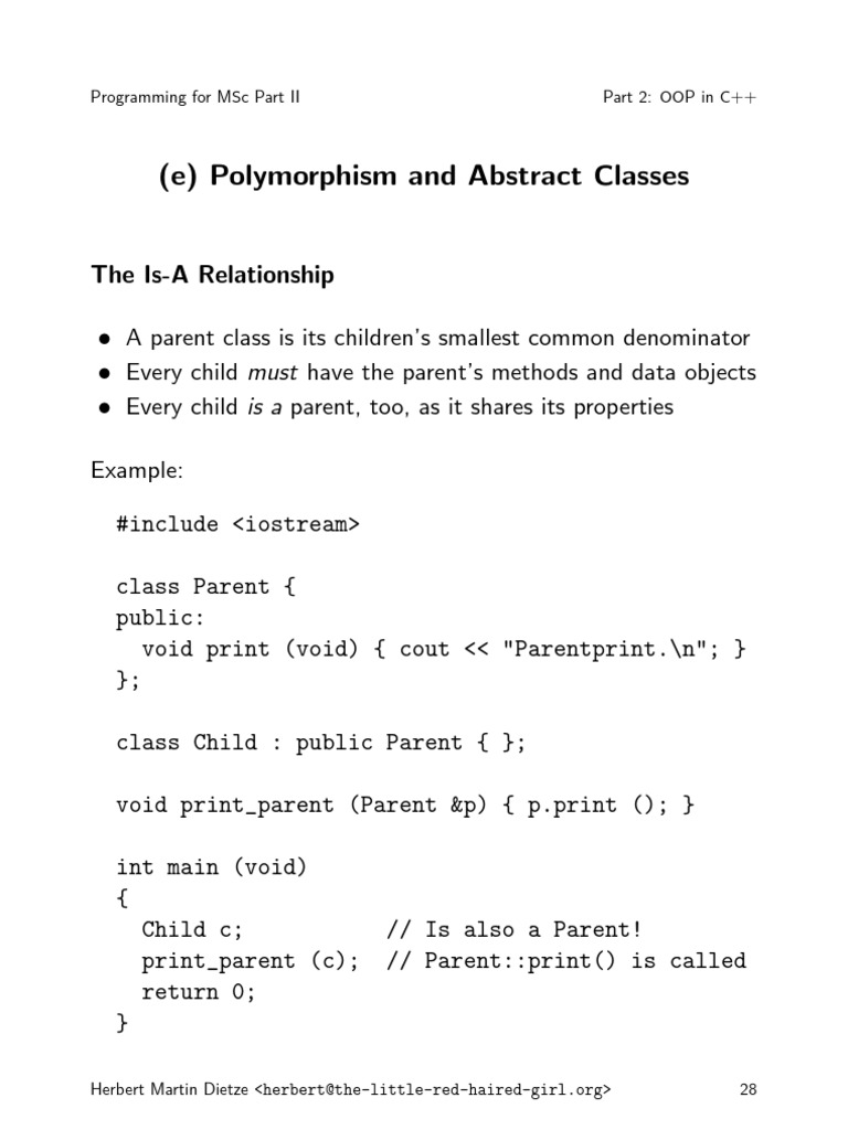 Abstract and Polymorphism | PDF | Method (Computer Programming) | C++
