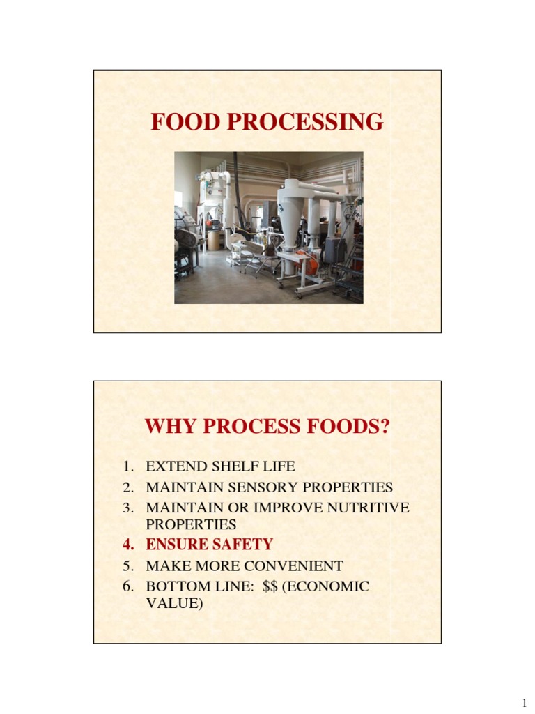 Food Processing Preservation Techniques | PDF | Food Preservation | Foods