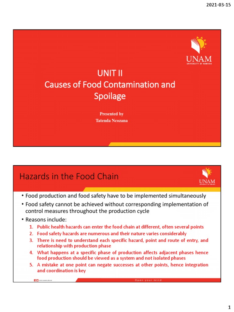 Food Contamination Causes and Hazards | PDF | Mycotoxin ...