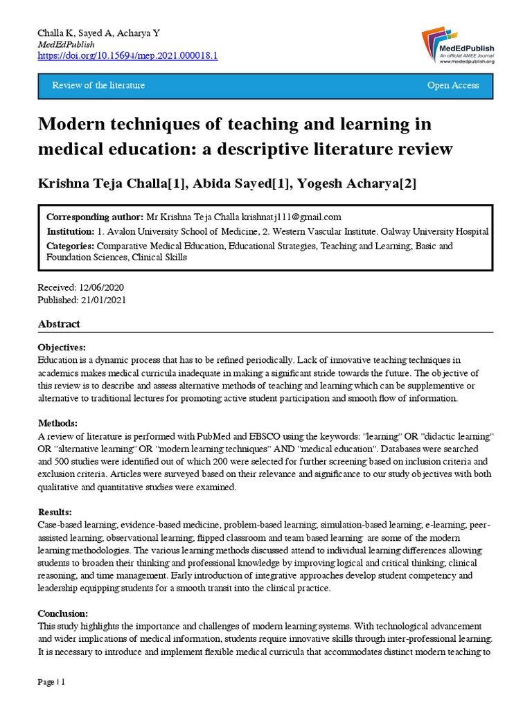 Modern Techniques of Teaching | Download Free PDF | Teaching Method ...
