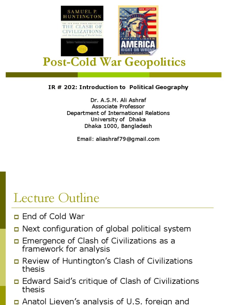 Post-Cold War Geopolitics | PDF | Civilization | Ottoman Empire