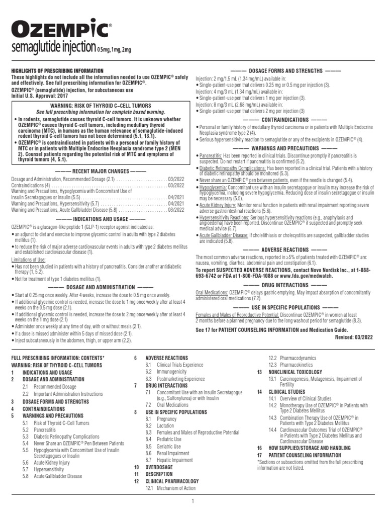 Ozempic | PDF | Diabetes | Diabetes Management