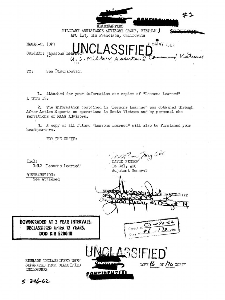 MACV COIN Lesson Learned 1 - 24 | PDF | Military | Military Science