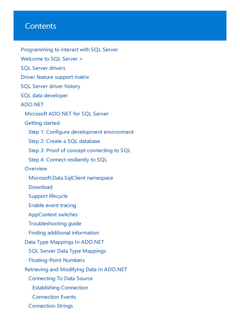 ADO | PDF | Microsoft Sql Server | Databases ADO | PDF | Microsoft Sql Server | Databases