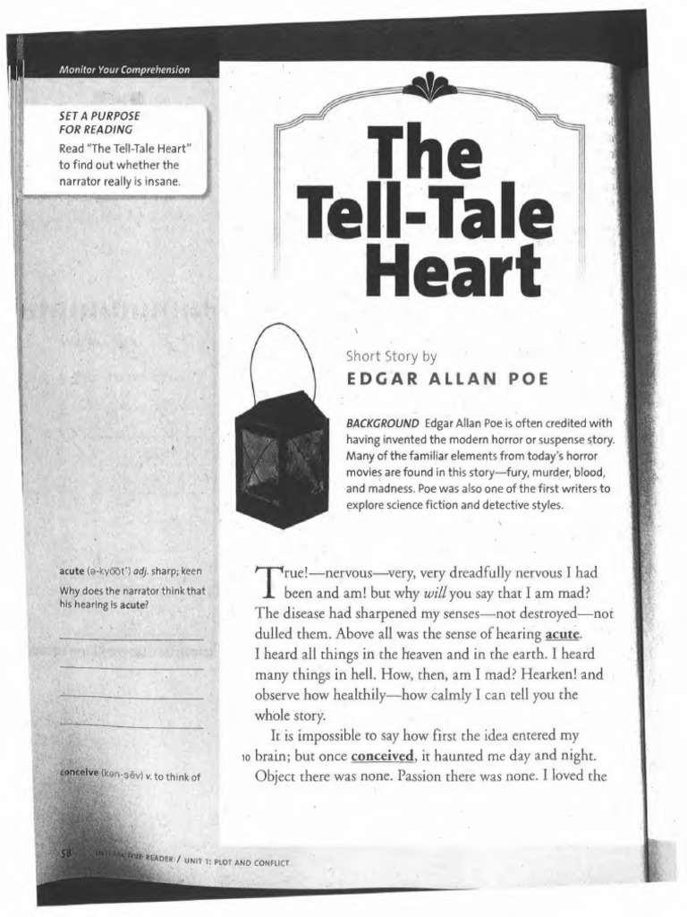 Tell Tale Heart Suspense and Narrator Annotations | PDF