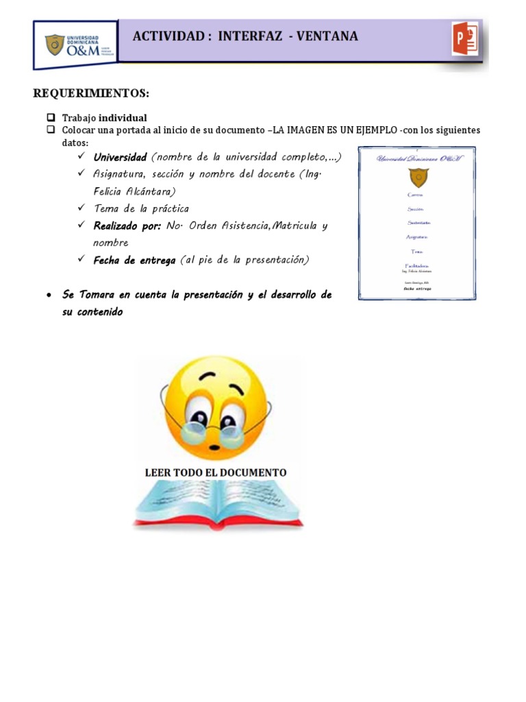 Actividad Interfaz y Ventana | PDF | Microsoft PowerPoint | Software