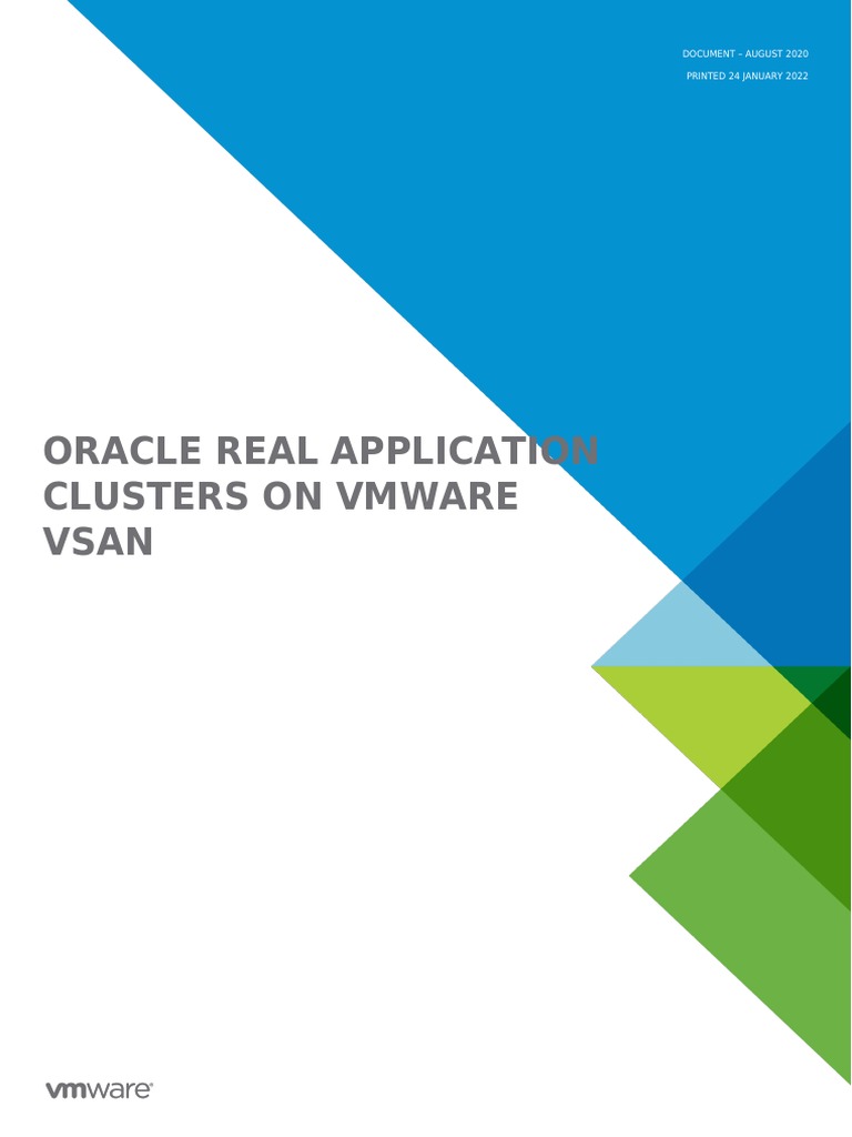 Oracle RAC On VMware VSAN | PDF | Computer Cluster | Databases
