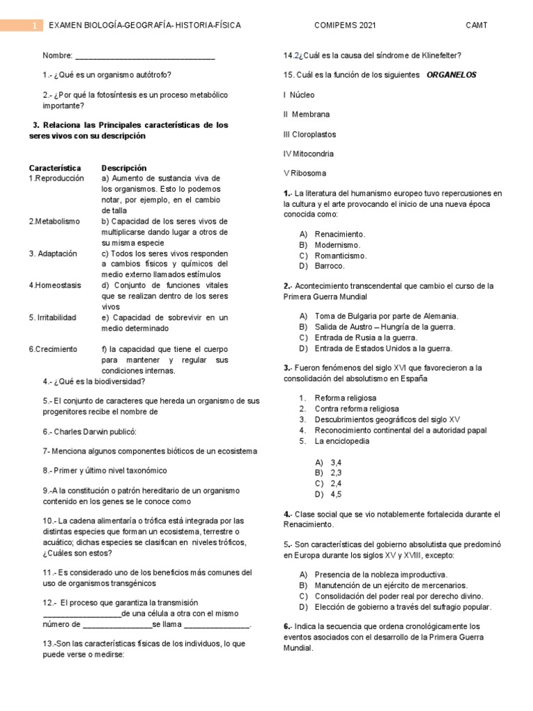Examen Combinado (Mapa Atras) | PDF | Alemania nazi | Globalización