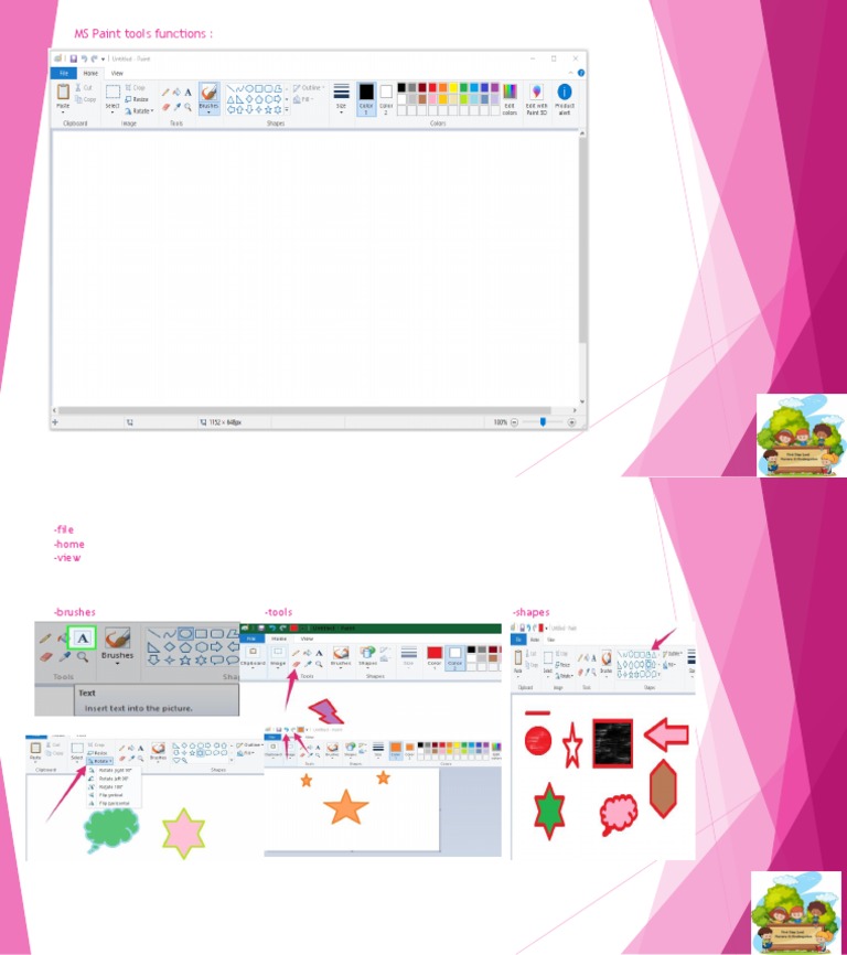 MS Paint Tools Functions | PDF