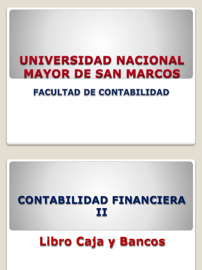 Libro Caja Y Bancos Pdf Contabilidad Bancos