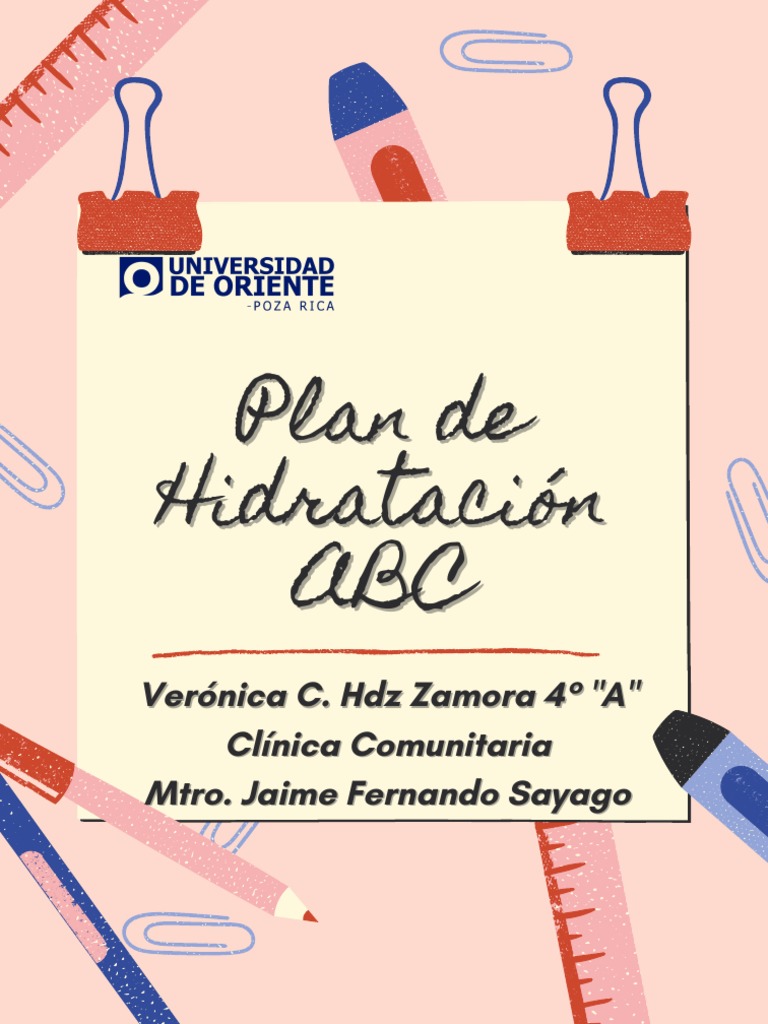 Plan de Hidratación ABC | PDF | Deshidración | Salud pública
