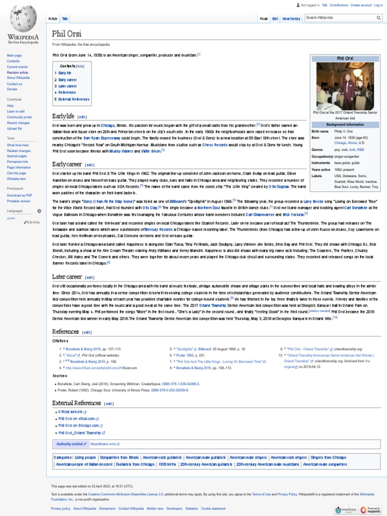 Phil Orsi - Wikipedia | PDF | American Music