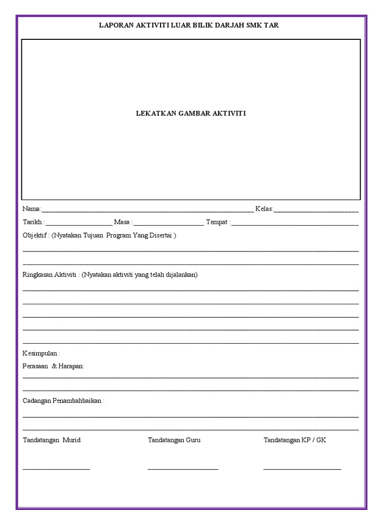 Contoh Laporan Murid | PDF