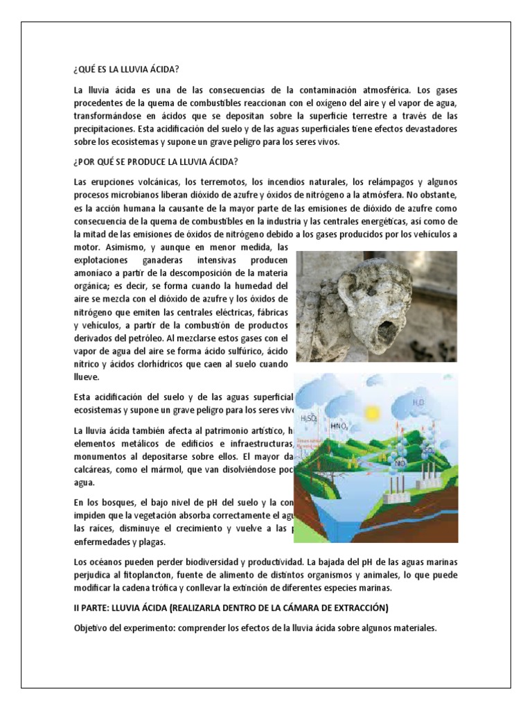 Qué Es La Lluvia Ácida | PDF