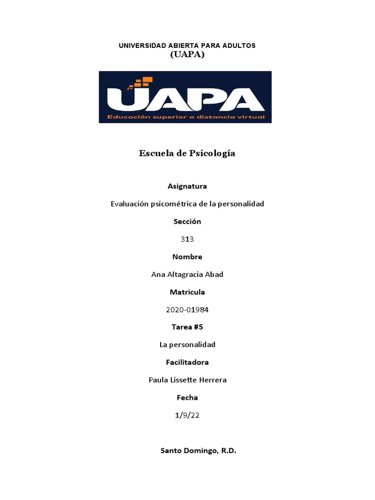 Tarea 8 Pdf Validez Estadísticas Sicología