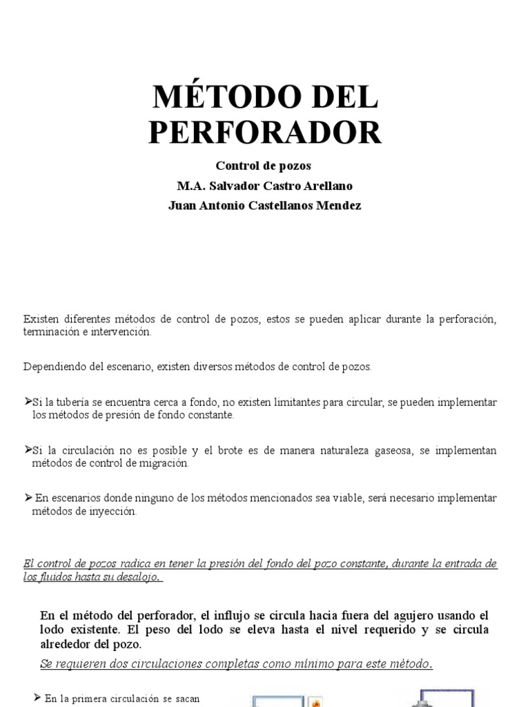 Método Del Perforador | PDF | Presión